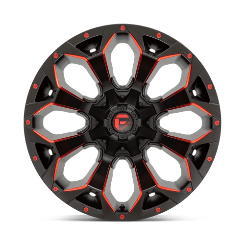 17X8.5 Fuel 1PC D787 ASSAULT 6X120 14MM MATTE BLACK RED MILLED (4) | eBay