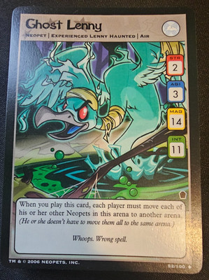 Neopets TCG - Ghost Lenny 52/100 - The Haunted Woods - NM | eBay