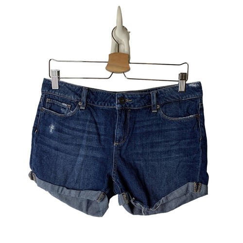 PAIGE Women's 29 Jimmy Jimmy 3" Cuffed Jean Shorts Blue Stretch Denim ...