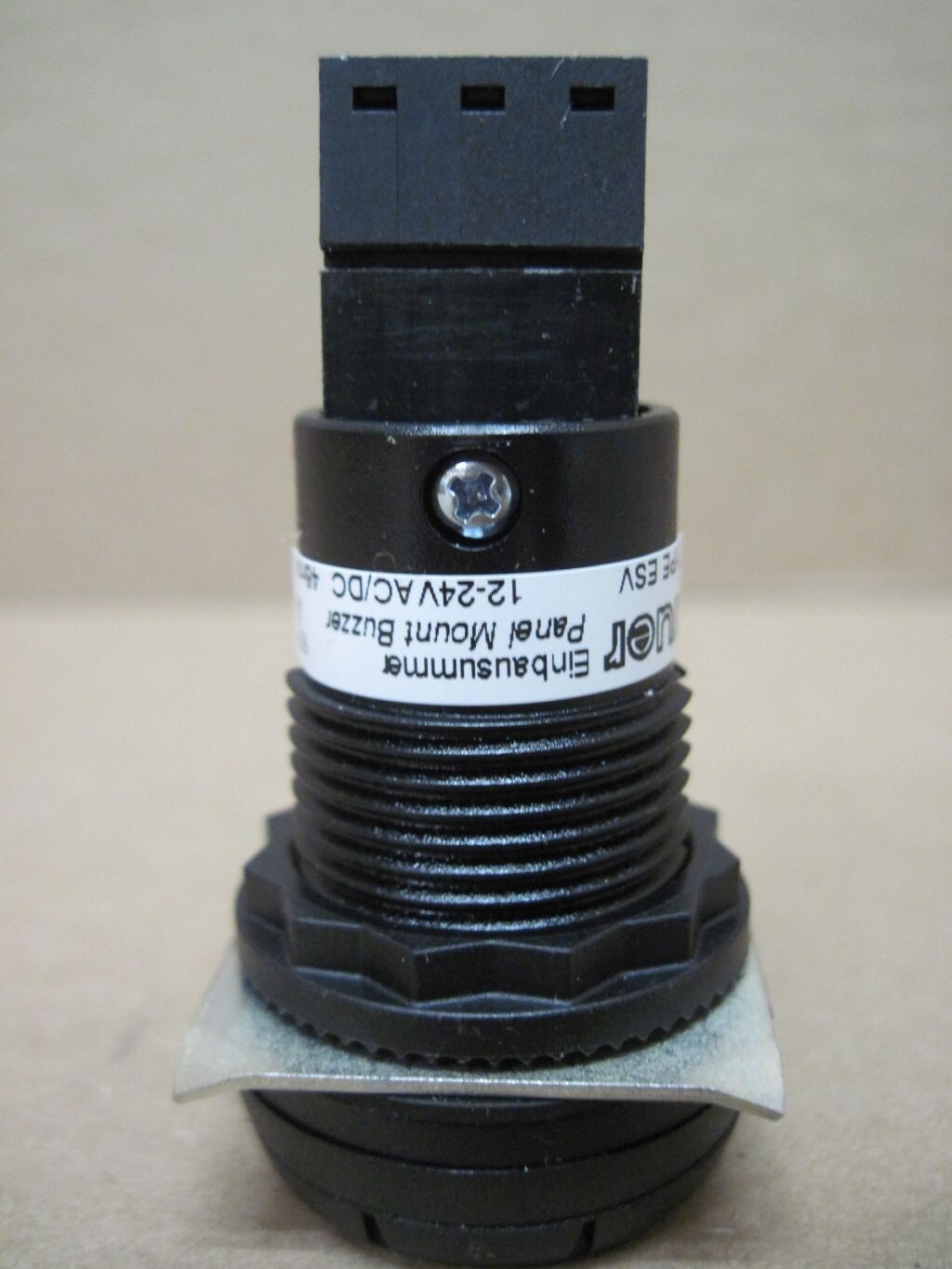 AUER 812510405 Black ESV Panel Mount Buzzer 12-24Vac/DC IP65 80dB | eBay