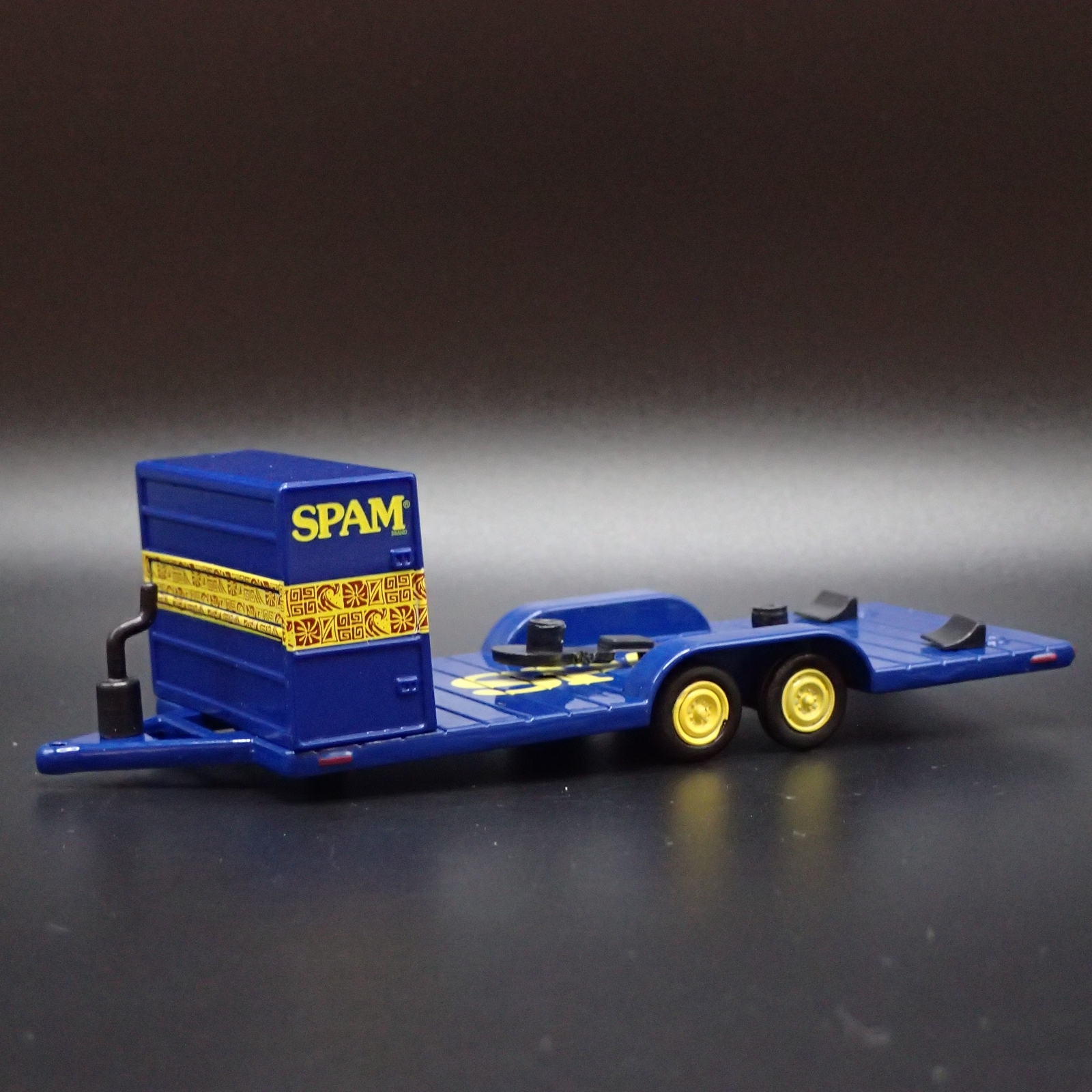 SPAM RACING FLATBED CAR HAULER TRAILER 1:64 SCALE COLLECTIBLE PROP ...
