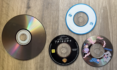 MINI DISC DVD MOVIES & MINI CD-ROMS x3 FRIENDS COCO-POPS & UNKNOWN RARE ...