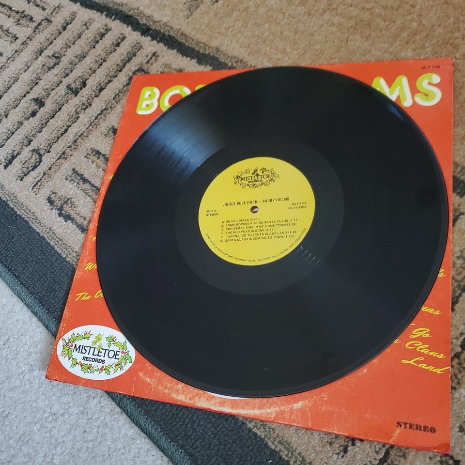 BOBBY HELMS JINGLE BELL ROCK STEREO RECORD ALBUM VG-/VG- | eBay