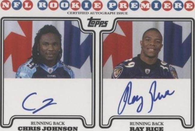 2008 Topps - Rookie Premiere Quad Autographs Jamaal Charles, Chris ...
