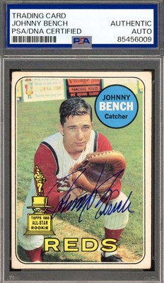 Johnny Bench PSA DNA Signed 1969 Topps Autograph | eBay