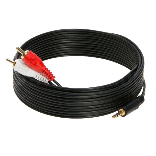 2 RCA to 3.5mm Jack Stereo Audio Cable Adapter 6ft 10ft 12ft 15ft 25ft ...