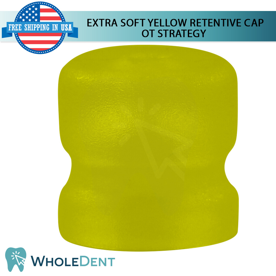 4x OT Strategy Attachment Yellow Silicone Inserts Retentive Caps Dental ...