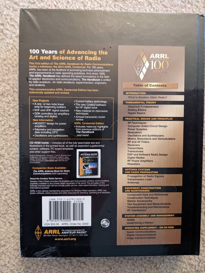 The ARRL Handbook 2014 For Radio Communications HC + CD HAM Reference ...
