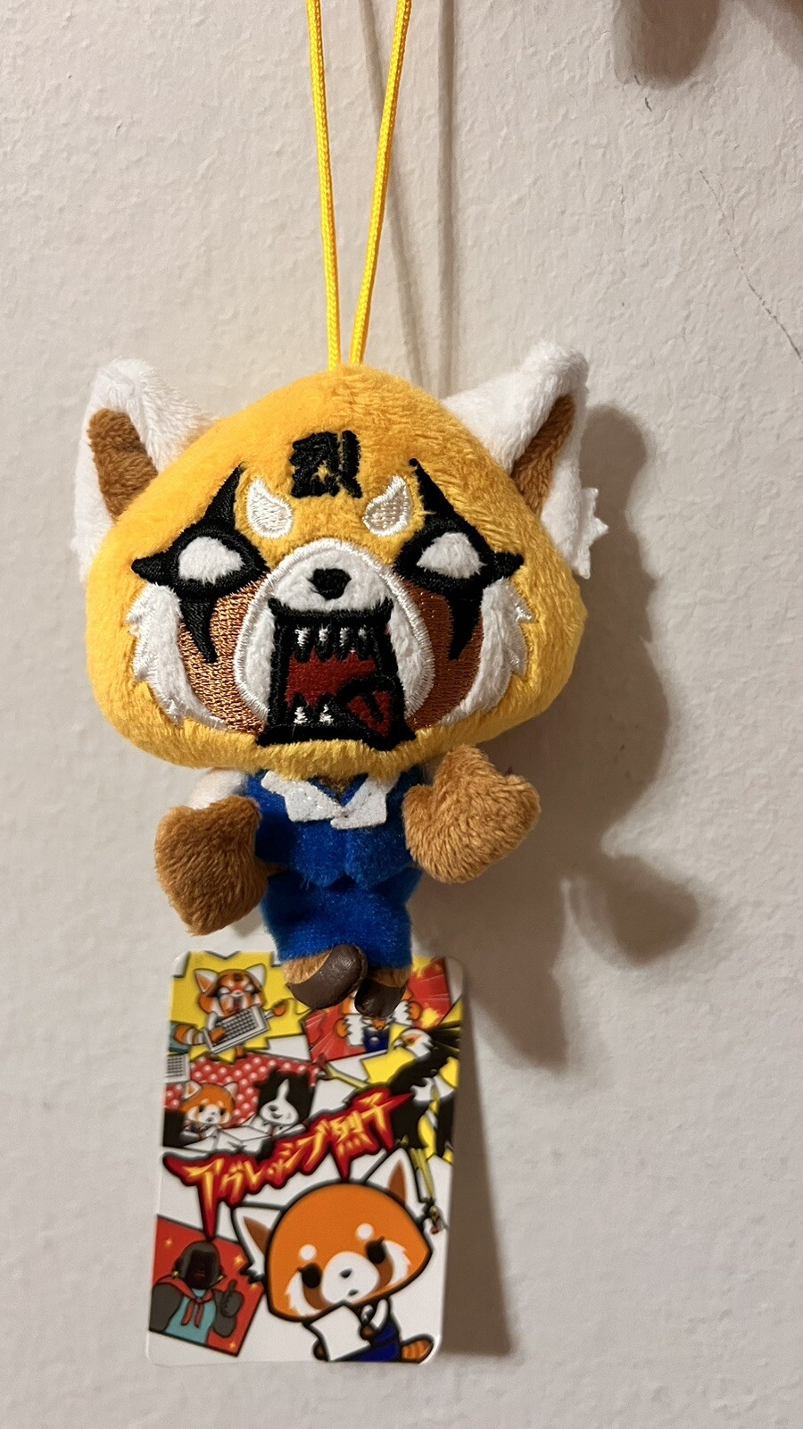Sanrio Aggretsuko Angry Yellow Office Fox Plush Mascot Ornament | eBay
