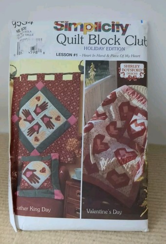 SIMPLICITY 9534 Shirley Botsford pattern Quilt Block Club-MLK Day ...