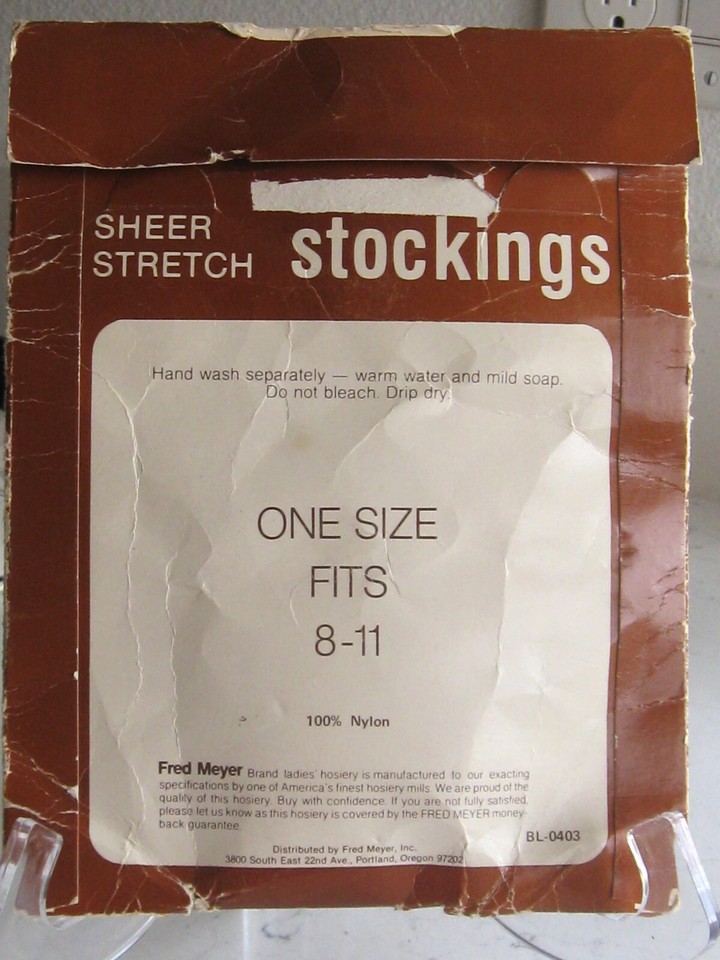 VTG Fred Meyer Sheer Stretch Stockings 1 Pair - One Size - Beige - Orig ...