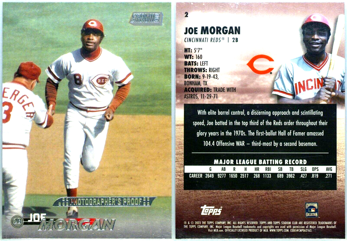 Joe Morgan Honkbalkaart Justin Morneau 1/1 Autograph Topps Archive