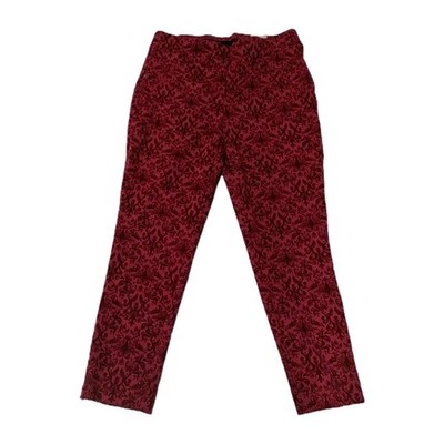 Chicos Fabulously Slimming Ponte Slim Ankle Dress Pants Red With ...