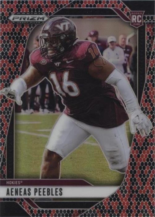 2025 Panini Prizm Draft Picks - Aeneas Peebles #145 Snake Skin Prizm ...