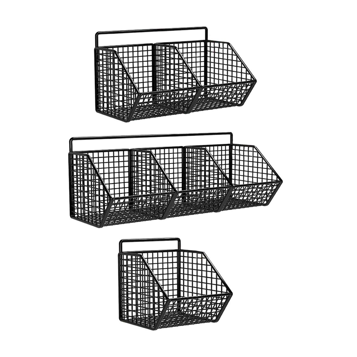 Metal Wire Wall Baskets Metal Black Powder Coated Wall Hanging Wire