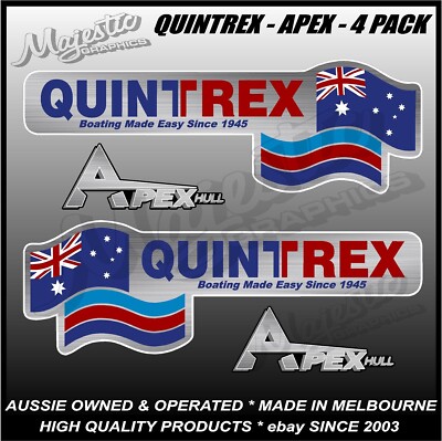 QUINTREX - APEX HULL - SET OF 4 - BOAT DECALS / STICKERS | eBay Australia