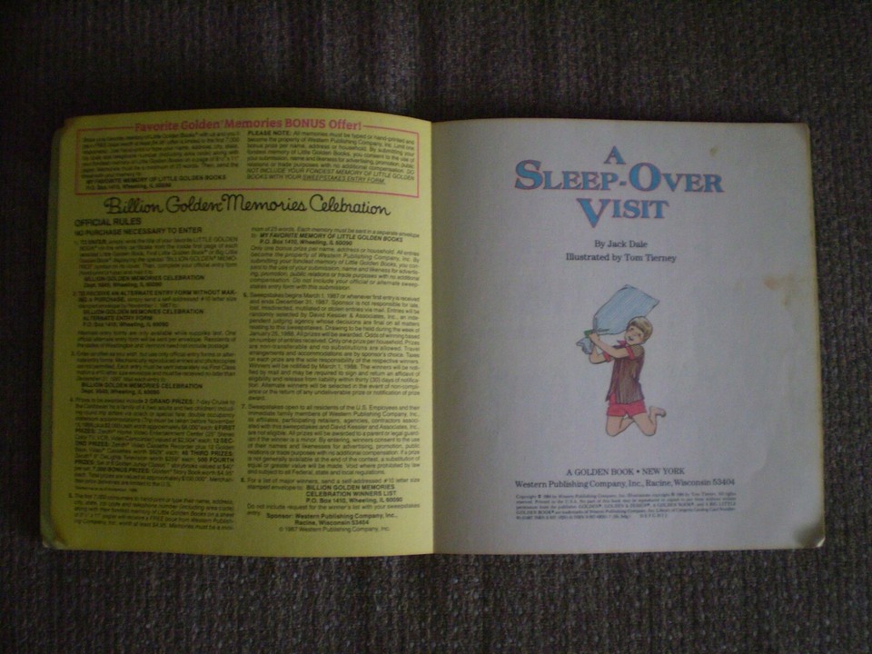 Big Little Golden Bks.: A Sleep-Over Visit by Jack Dale (1986 ...