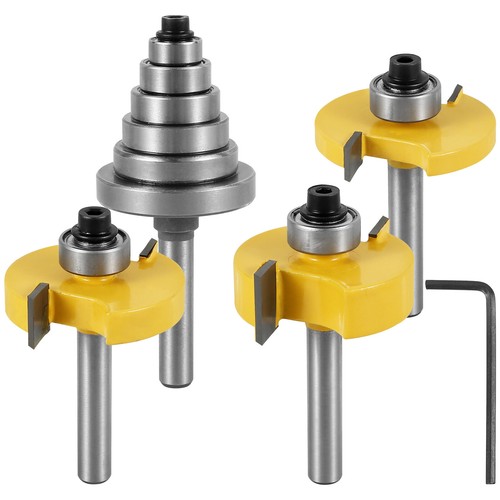 AU 3Pcs 1/4 Inch Shank Rabbet Router Bit Set Wood Rabbeting Router Bit ...