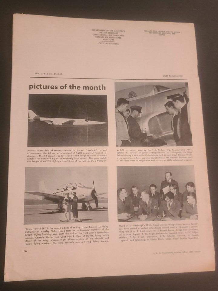 The Air Reservist Magazine March 1954 | eBay