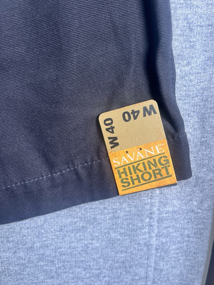 Savane Hiking Shorts Mens 40 Black Canvas Cargo Elastic Waist | eBay