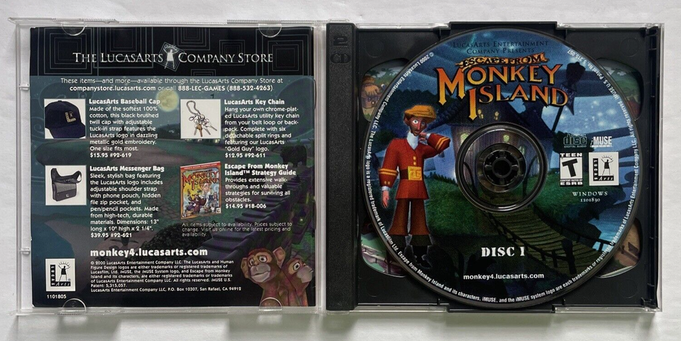 Escape From Monkey Island PC CD-ROM Game LucasArts - MINT DISCS ...