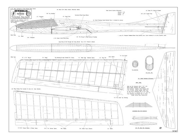 Seychelle - RC Slope Aerobatic Model glider ~ Laser-cut Balsa Wing RIB ...