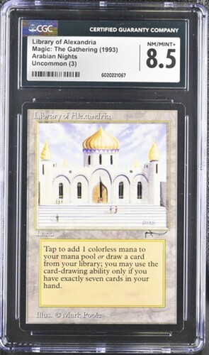 Library of Alexandria, Arabian Nights Mtg. CGC 8.5 Near Mint/Mint+! | eBay