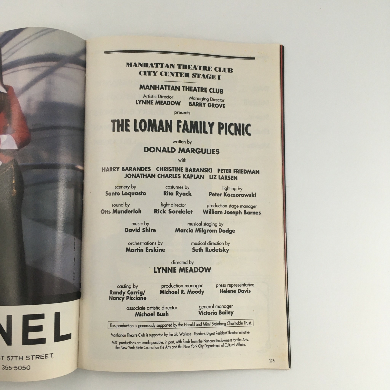 1993 Playbill Manhattan Theatre Club 'The Loman Family Picnic' Harry ...