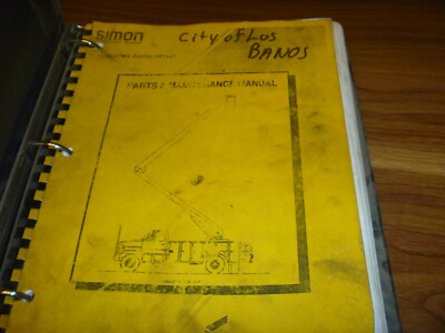 Simon Telelect 5FI Hi-Ranger Bucket Truck Parts Catalog & Maintenance ...