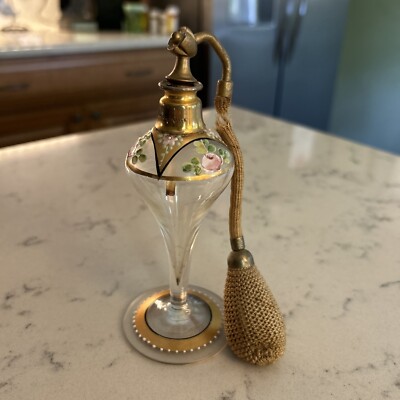 Vintage Marcel Franck French Art Glass Painted Enamel Decoration ...