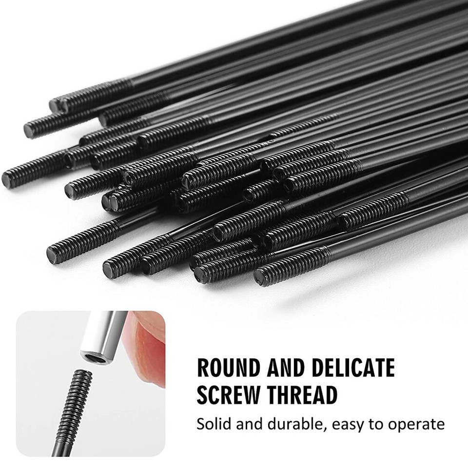 36Pcs 14G Bicycle Spokes With Nipples 170mm-290mm Stainless Steel ...