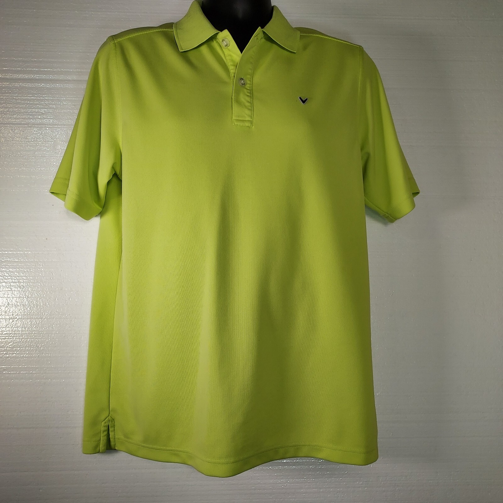 Callaway Golf Polo Shirt Men’s Size Medium Short Sleeve Stretch Neon ...