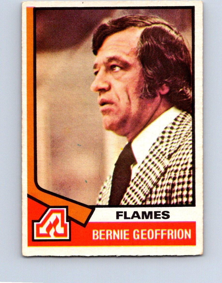 HOCKEY CARD O-PEE-CHEE 1974 ATLANTA FLAMES COACH BERNIE GEOFFRION NO131 ...
