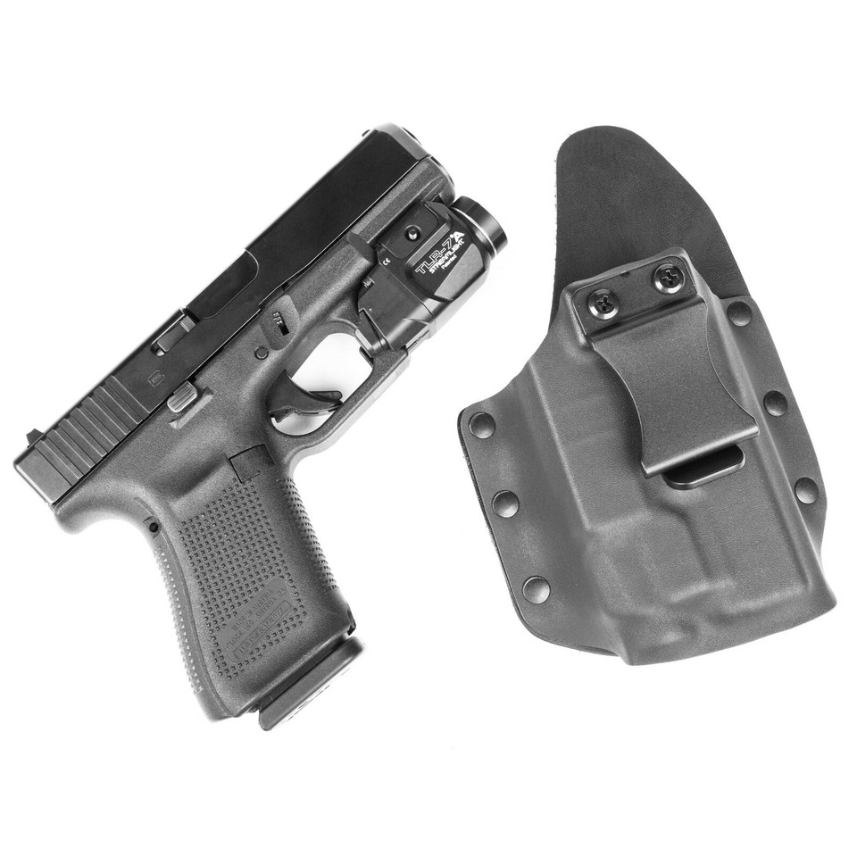 Glock - IWB Tactical Hybrid Holster - Olight Baldr Pro R - Matte Black ...