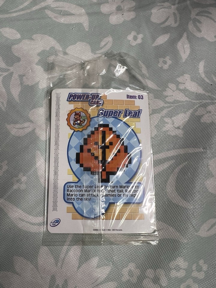 Sealed Nintendo Super Mario Bros 3 Level Card Power Up Gameboy Advance ...