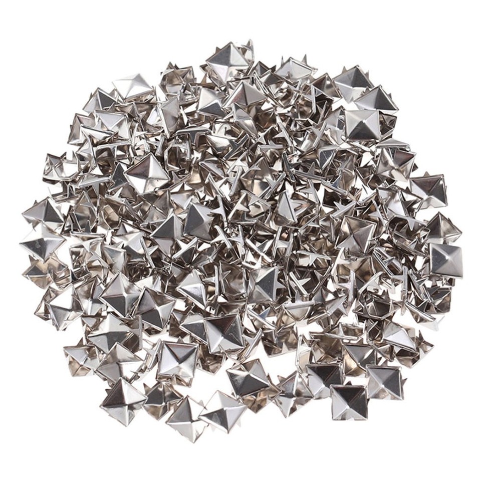 300PCS Pyramid Studs: Square Pyramid Prong Studs for Clothing - Spikes ...