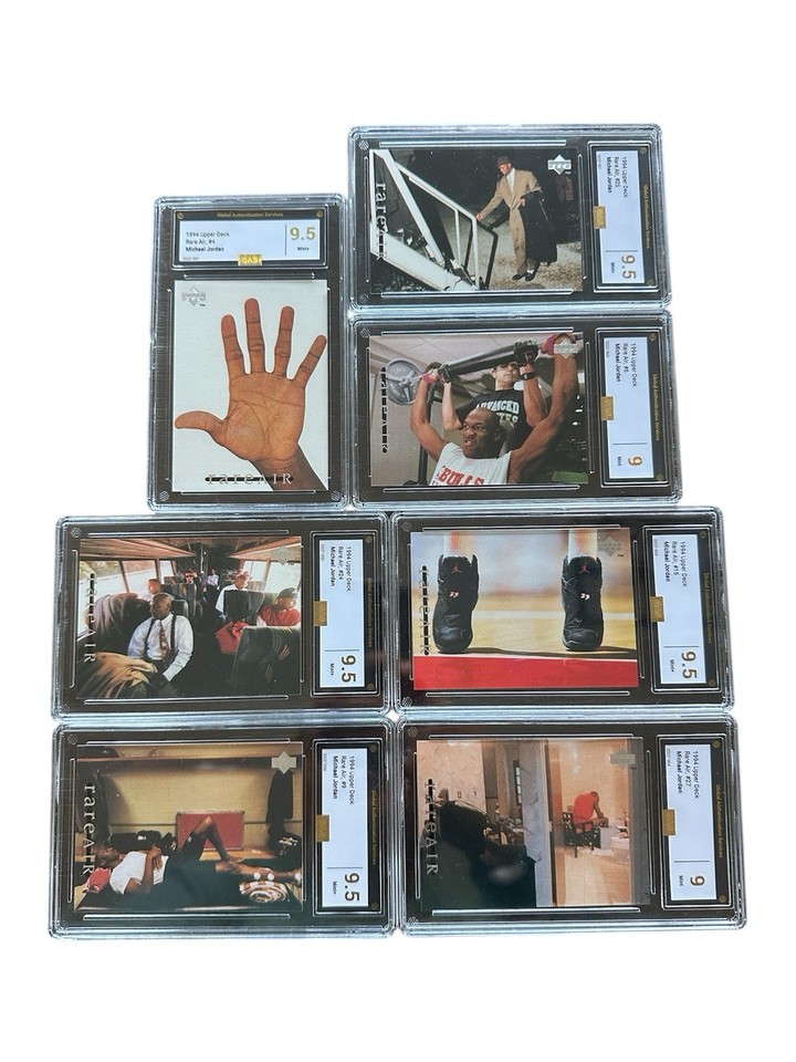1994 Upper Deck Michael Jordan Rare Air Tribute Set Graded GMA (7 Card ...
