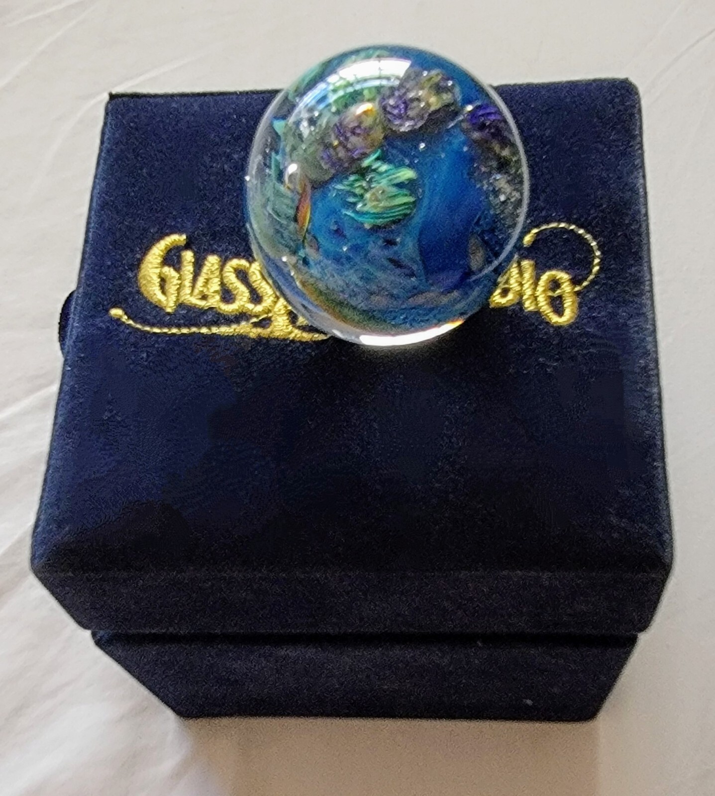 Josh Simpson Paperweight Planetary Marble JS97 1 7/8" | eBay