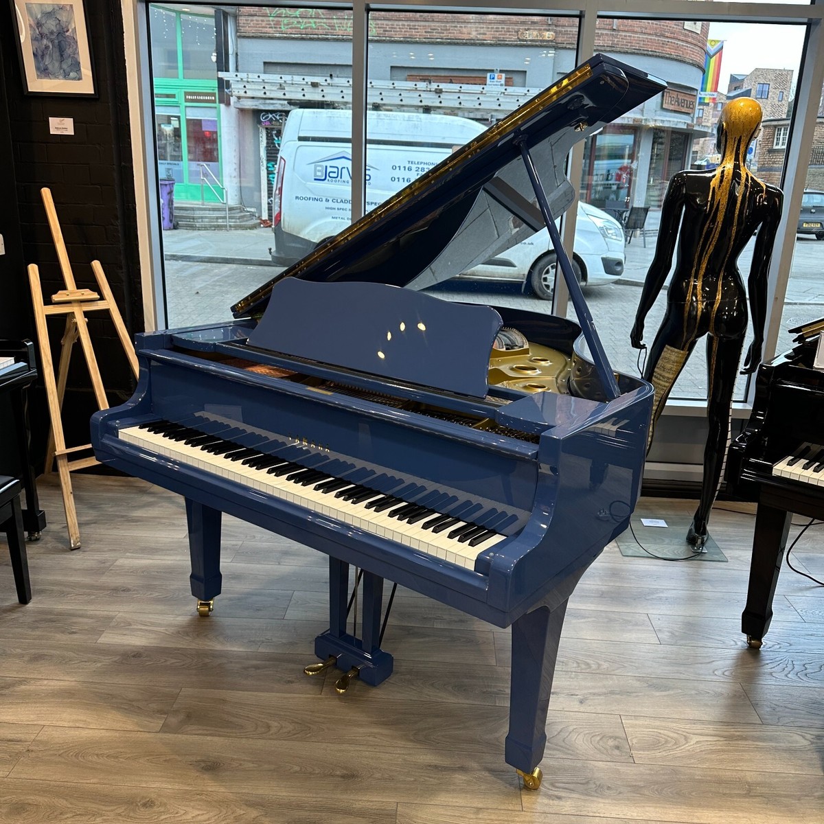 Blue Upright Piano