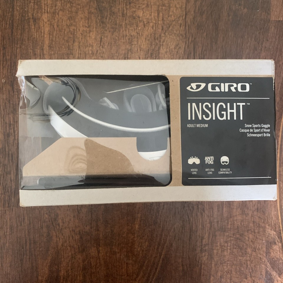 Giro Insight Adult Snowboard Ski Snow Goggles White Wordmark Amber Rose ...