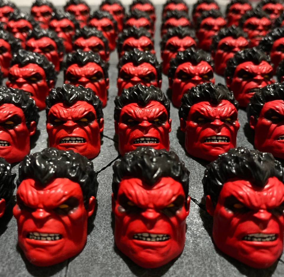 Marvel legends custom Red Hulk ****HEAD ONLY *** | eBay