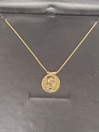 14k Yellow Gold Julius Caesar Coin Necklace | eBay