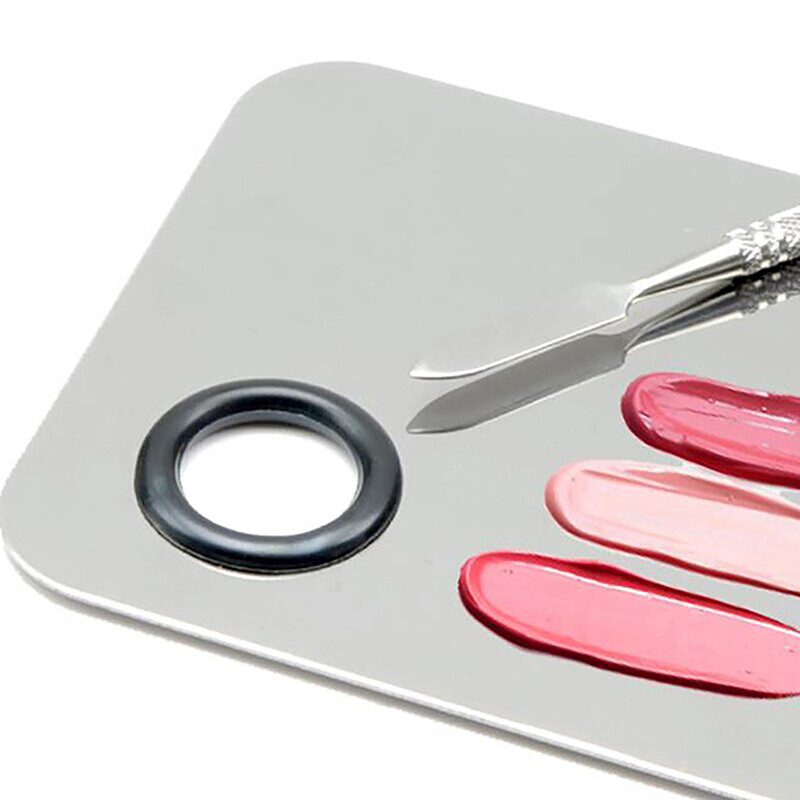 Stainless Steel Makeup Mixer Cosmetic Nail Art Mixing Set Palette ...