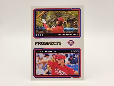 🔥 2005 Topps Prospects Cole Hamels/Ryan Howard #689 Philadelphia ...