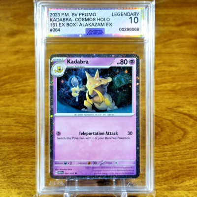 Pokemon SV Promo 151 EX Box Kadabra 064/165 AGS Legendary 10 Cosmos ...