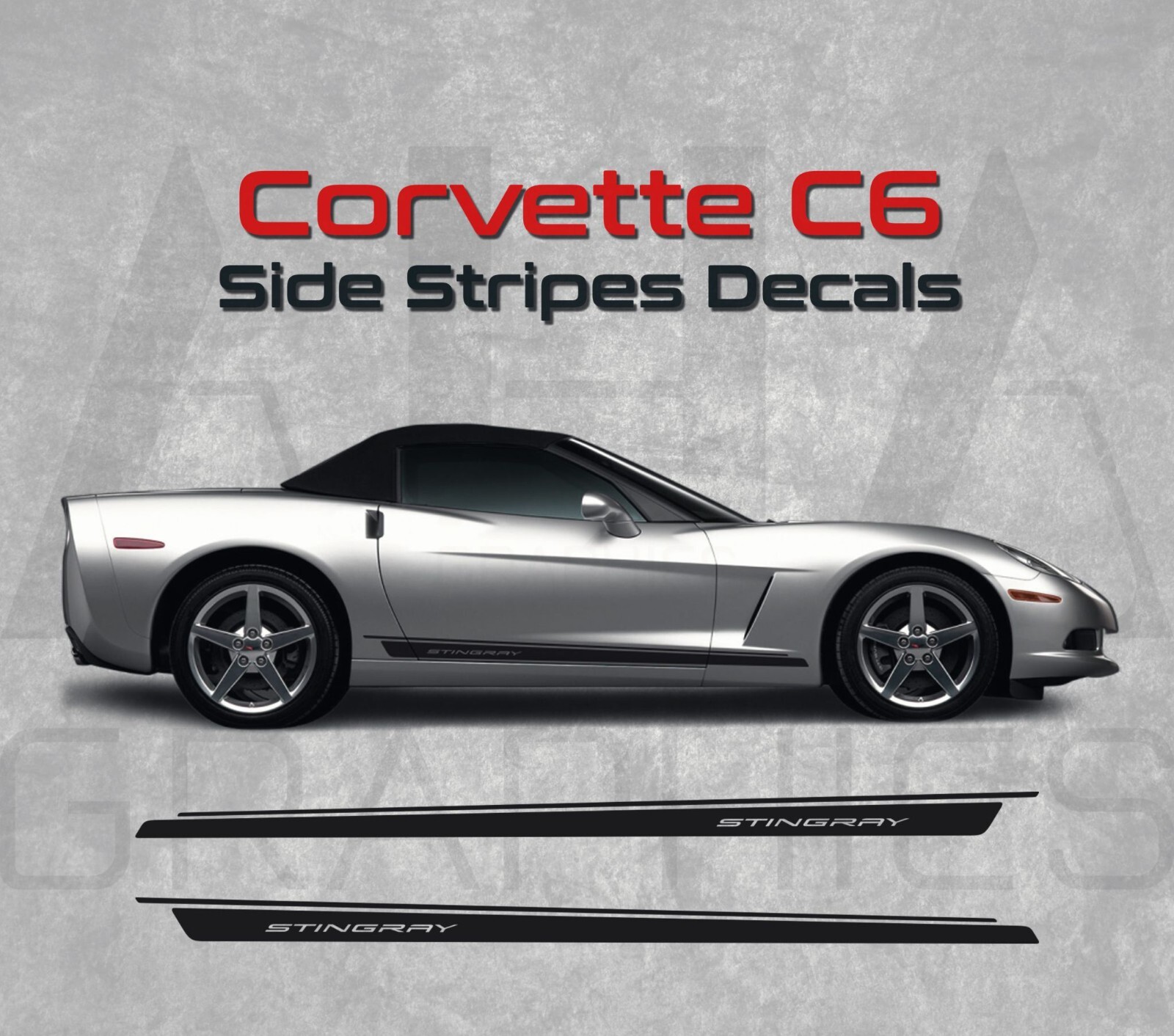 Chevrolet Corvette C6 Stingray Side Stripes Decals | eBay
