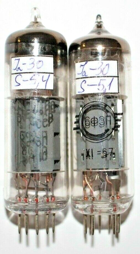 2x NOS 6F3P 6Ф3П ~6BM8 ~ECL82 triode-pentode / Matched Pair / Different ...