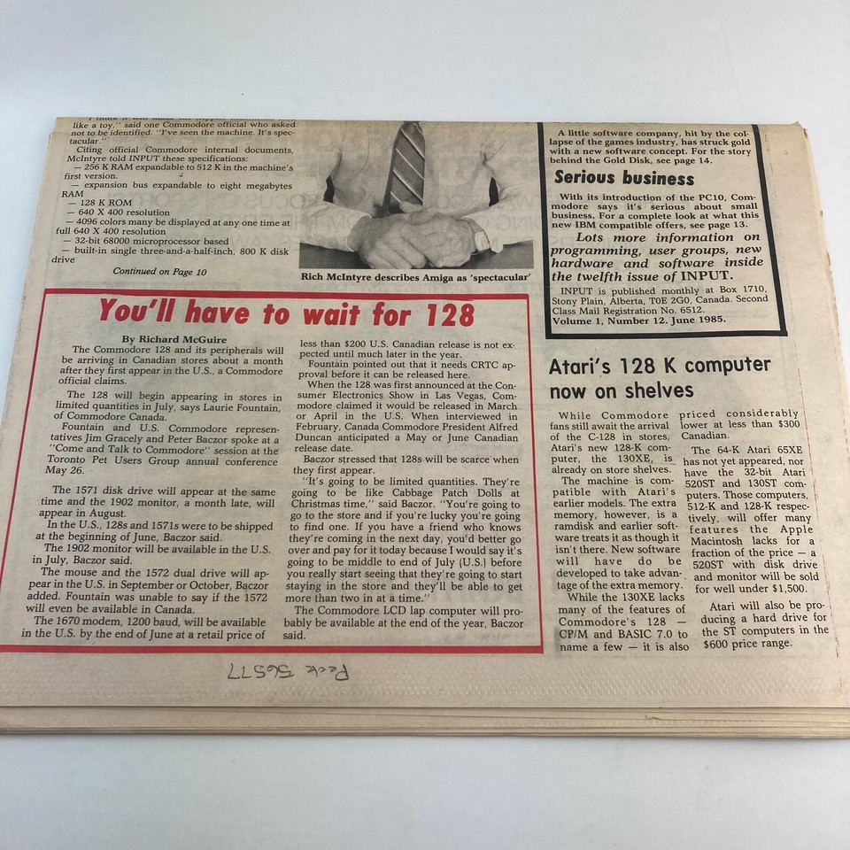 Input Personal Computing Computer History Newspaper Canada June 1985 ...