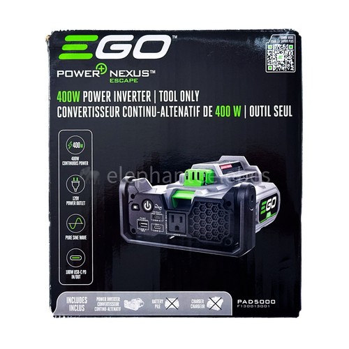 EGO Power+ Nexus Escape 400 Watt Inverter / Charger PAD5000 Pure Sine ...