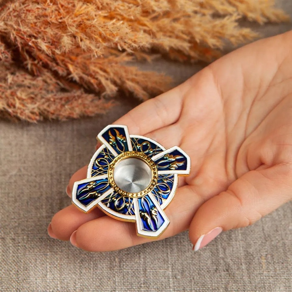 Orthodox Metal Reliquary Catholic Blue Enamel Thurible Church Relic ...